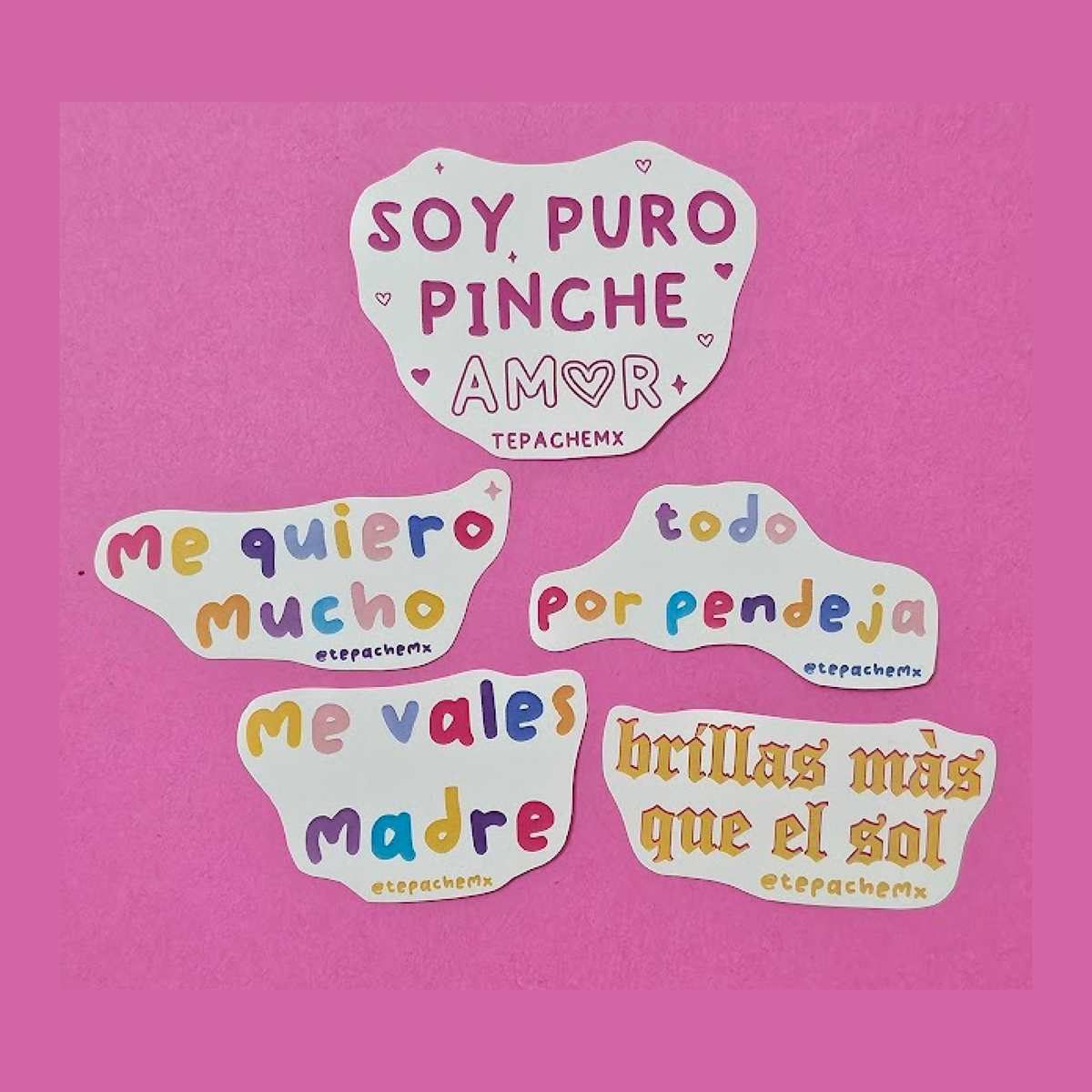 PAQUETE DE STICKERS "SOY PURO AMOR" – Proyecto Mexa